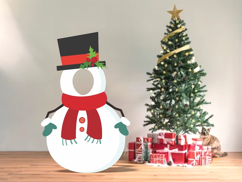 Snowman Large Photo Booth Prop, Christmas Props, Snowman Cutouts ...