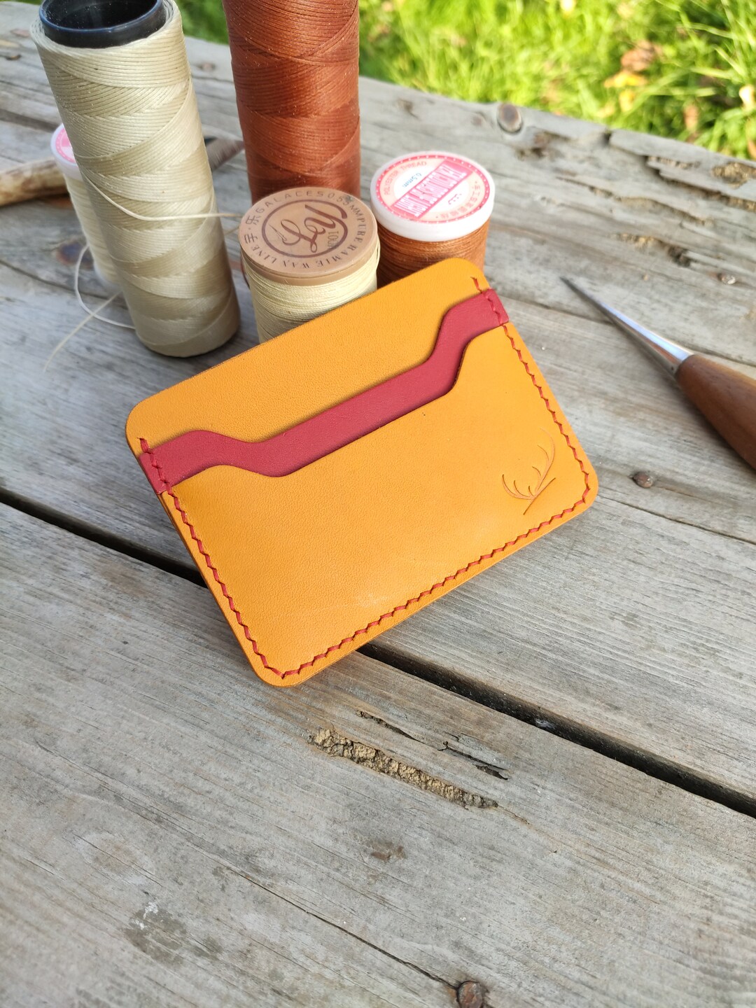 Personalized Buttero Leather Wallet Custom Credit Card - Etsy