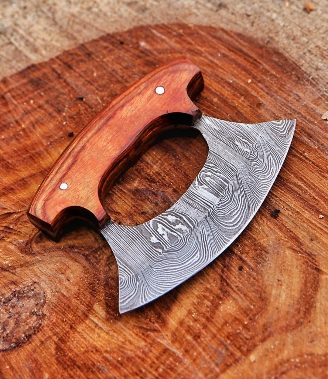 Damascus Pizza Cutter, Chef Kitchen , Ulu Knife Chef Knife Heavy Duty ...