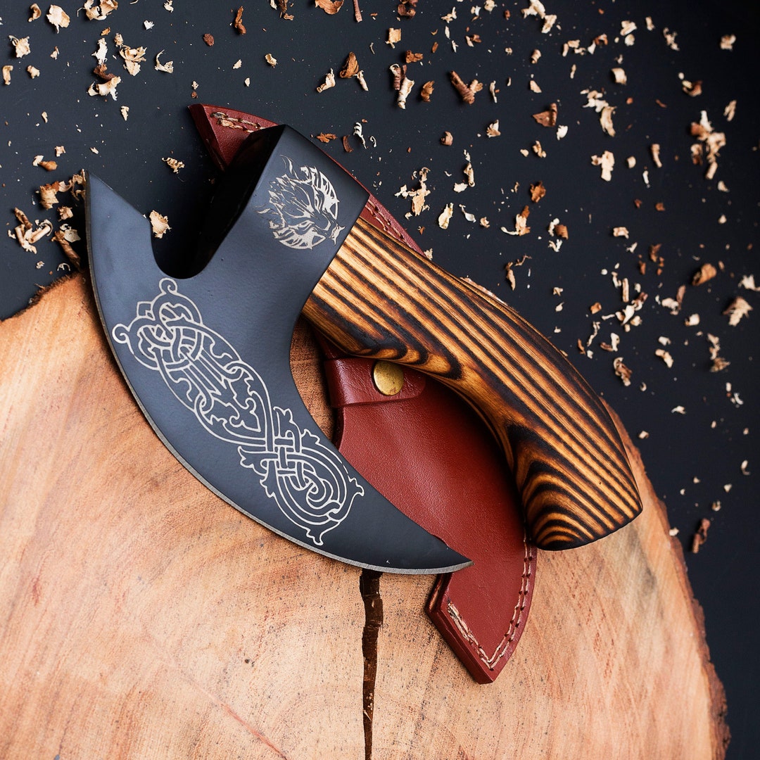 Pizza Axe, Pizza Slicer Hand Forged Viking Pizza Cutter, Viking Bearded ...