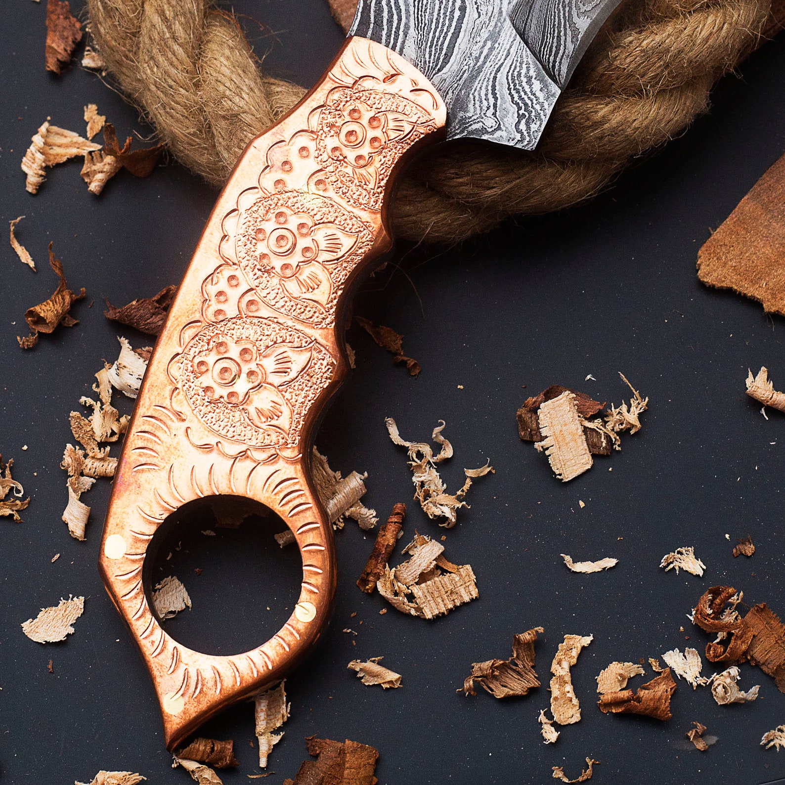 Custom Handmade Damascus Steel Karambit Knife With Engraved - Etsy