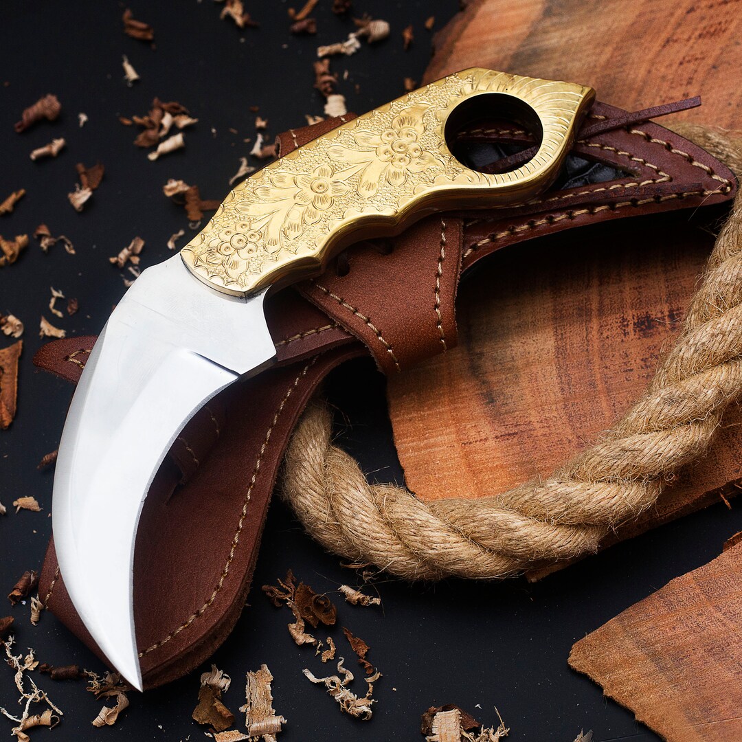 Custom Handmade Stainlesssteel Karambit Knife With Engraved - Etsy