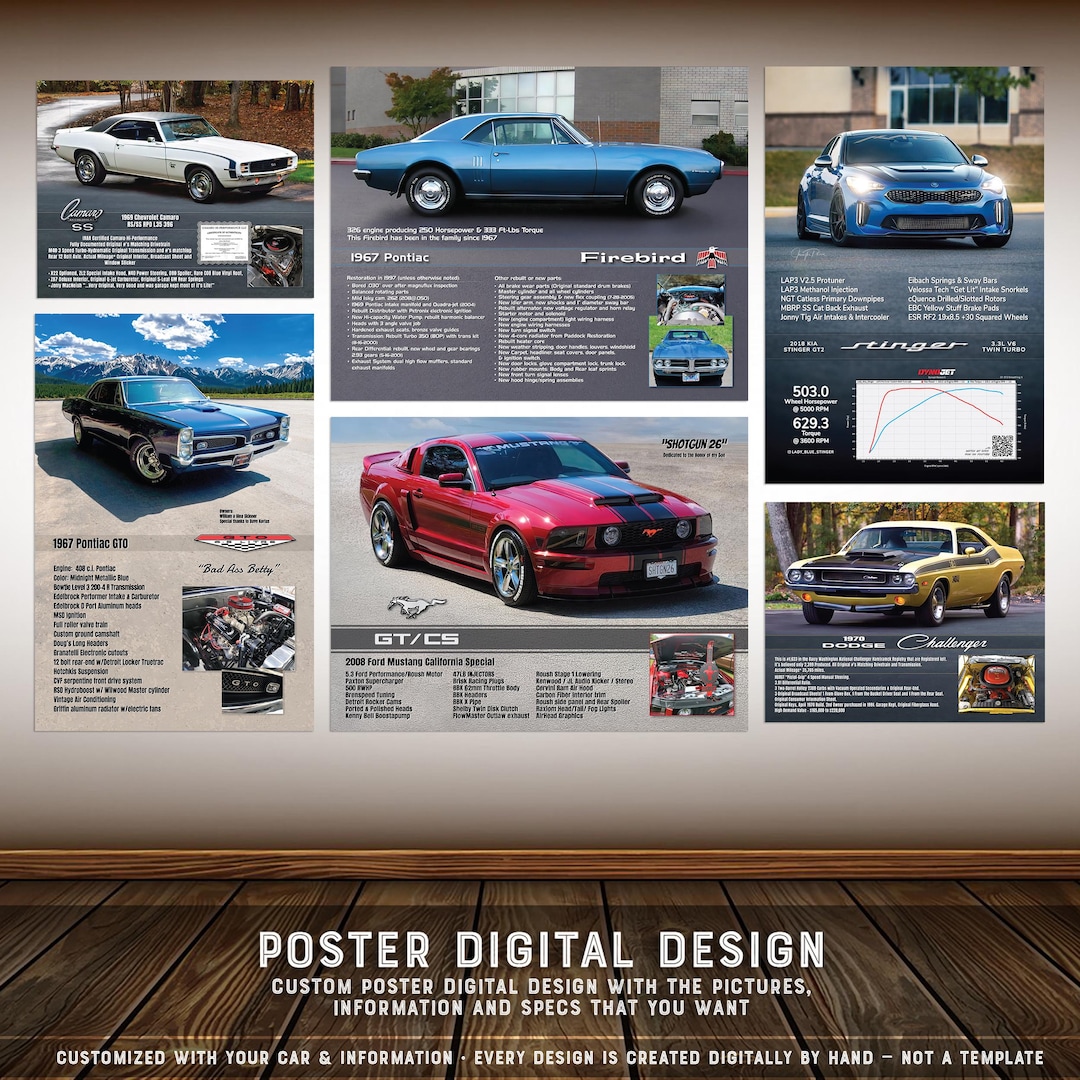 Custom Car Show Board Poster Design: Personalized Auto Show Display ...