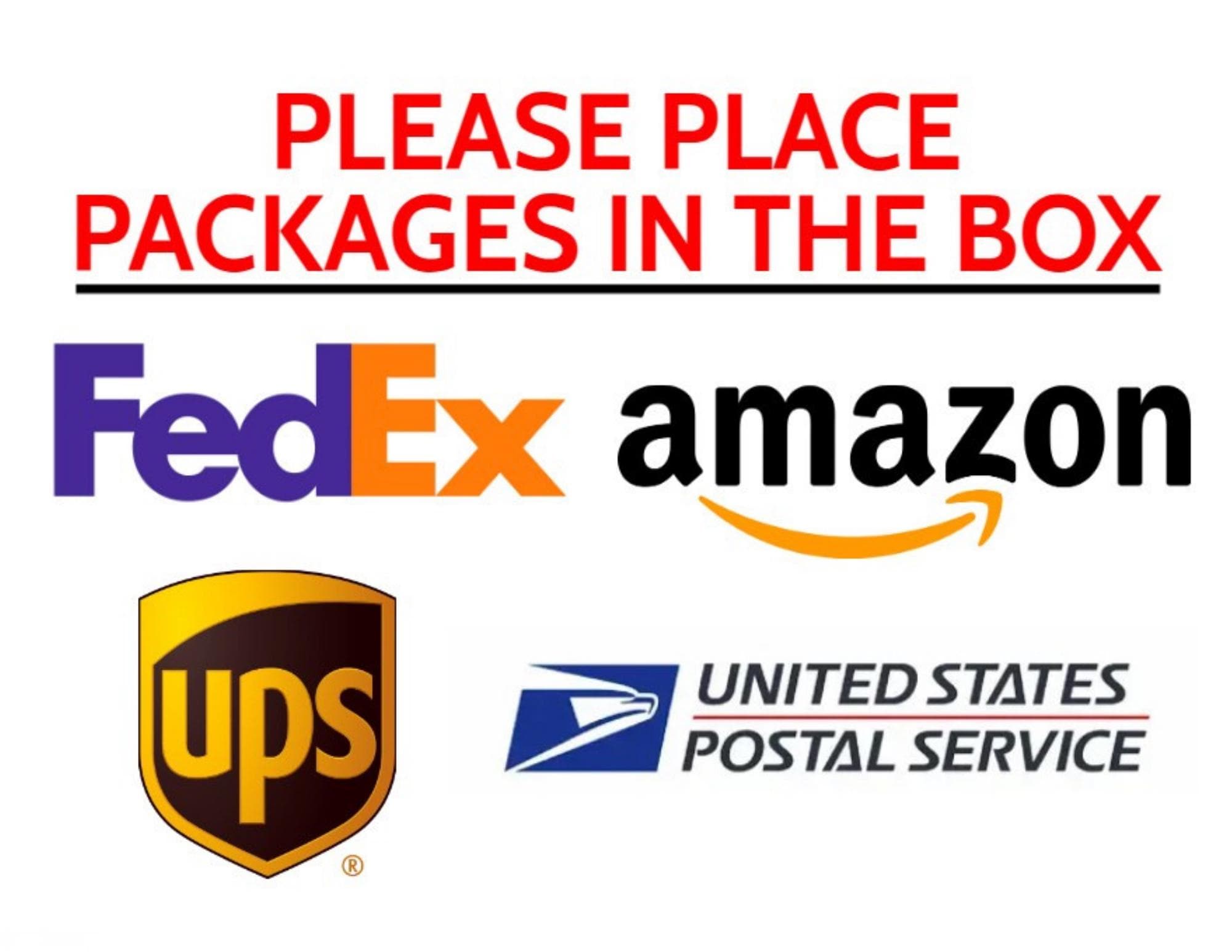 Leave Packages Here Sign Printable | Delivery Drop off Sign | Instant ...