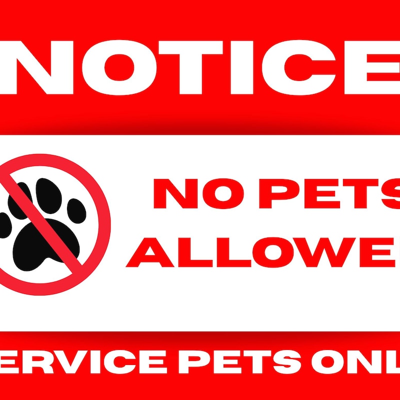No Pets Allowed Sign - Etsy