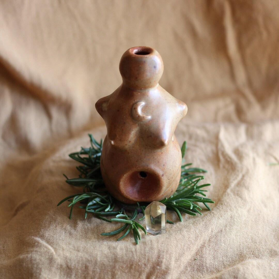 Moon Mother Herb Pipe Woman, Goddess, Wild, Divine, Witch, Holy, Sacred ...