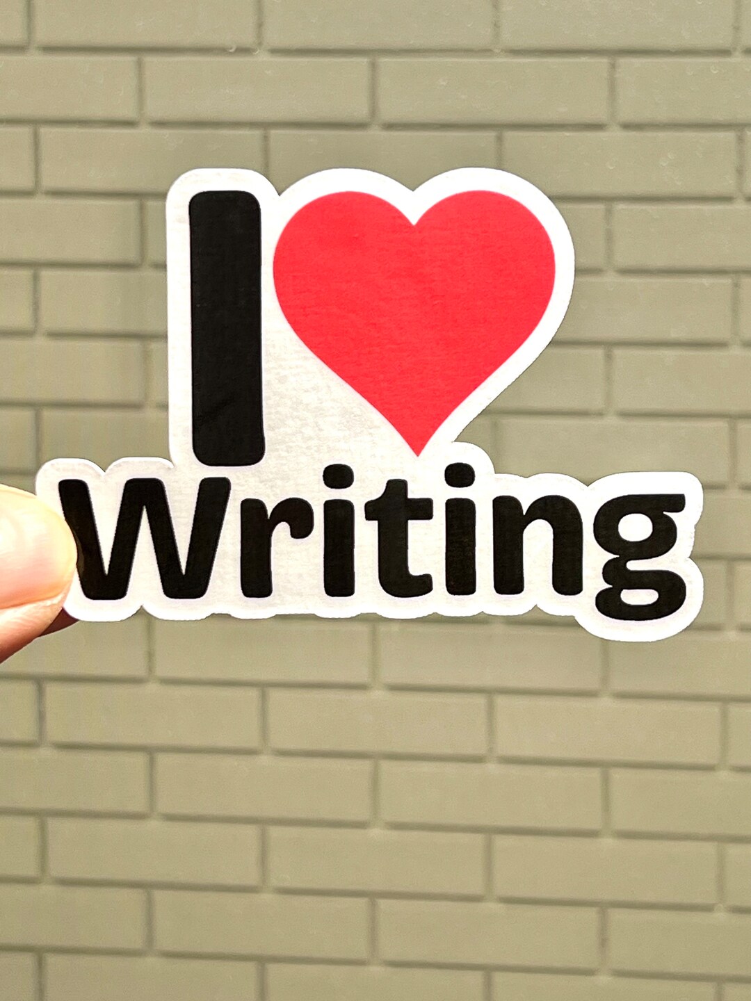 I Heart Writing Vinyl Sticker: Writer, Author Gift - Etsy