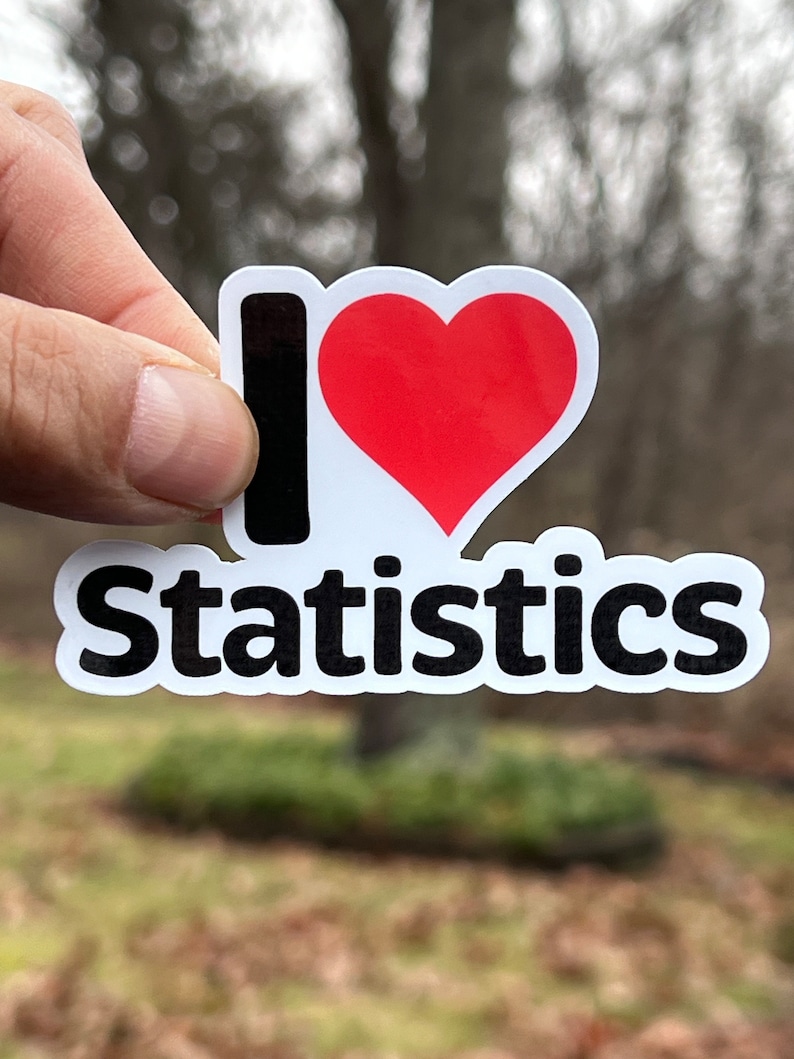 I Love Statistics Sticker I Heart Statistics Vinyl Decal Water Bottle ...