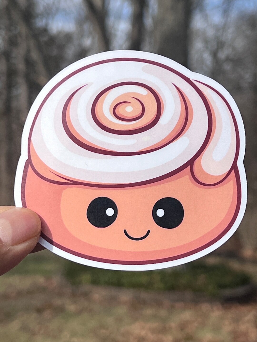 Kawaii Cinnamon Roll Sticker: Waterproof Vinyl Sticker - Etsy