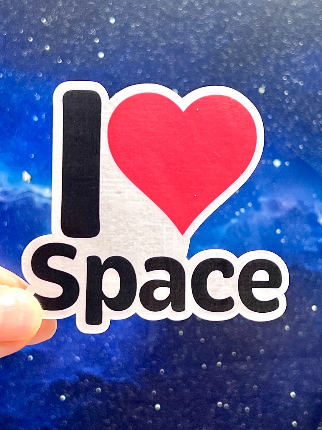I Love Space Sticker | I Heart Space Vinyl Decal | Water Bottle Sticker ...