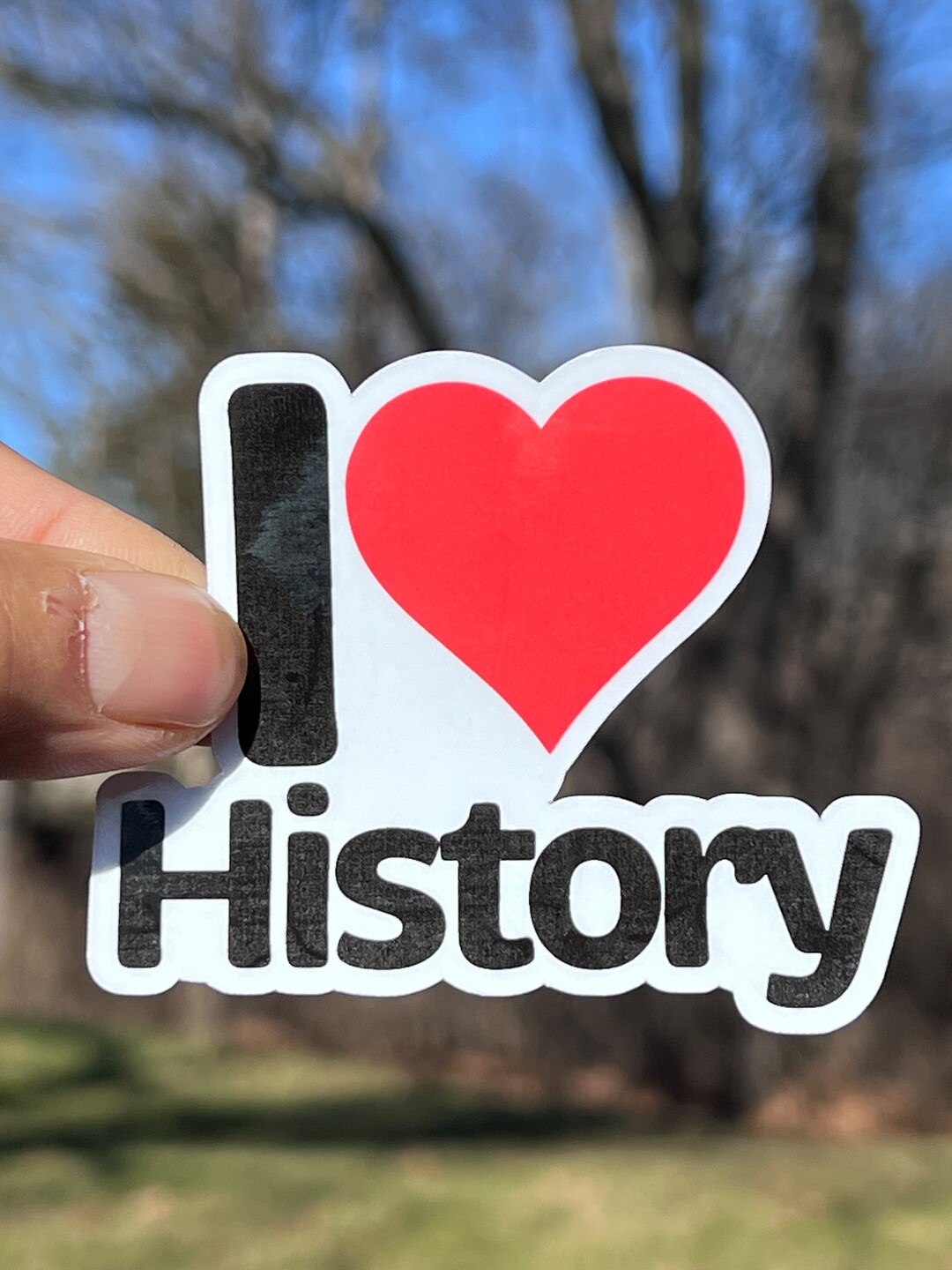 I Love History Sticker I Heart History Vinyl Decal Water Bottle Sticker ...