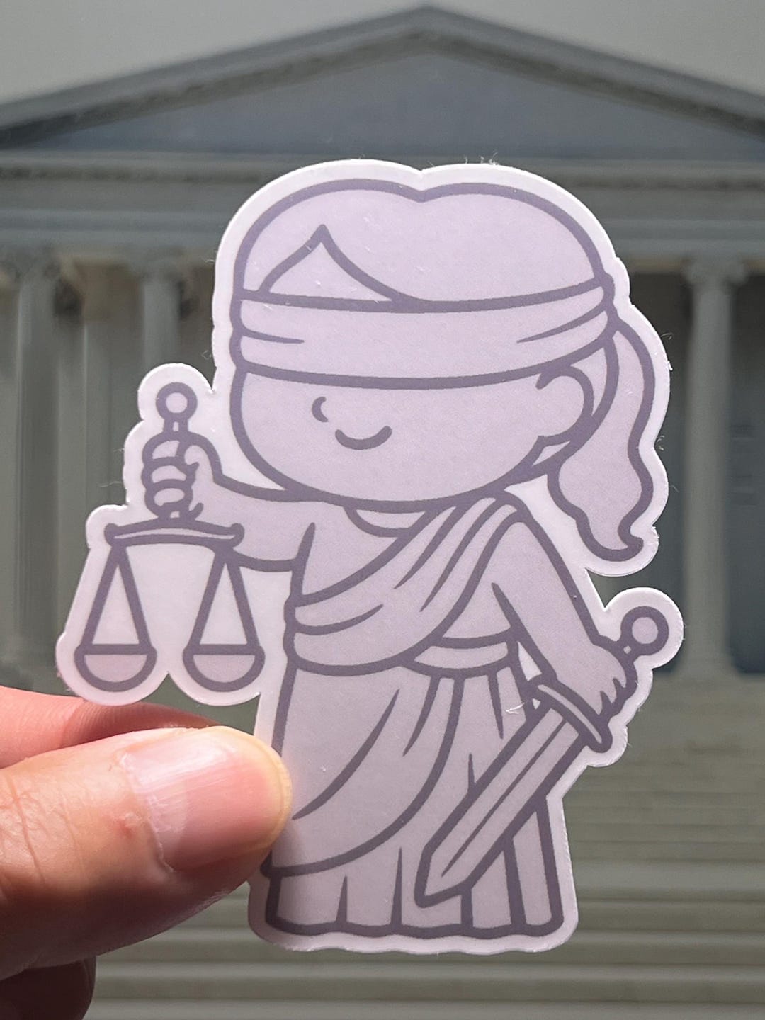 Lady Justice Sticker | Kawaii Design Sticker | Justitia | Fair Equal ...