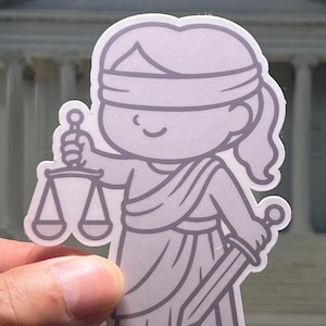 Lady Justice Sticker | Kawaii Design Sticker | Justitia | Fair Equal ...