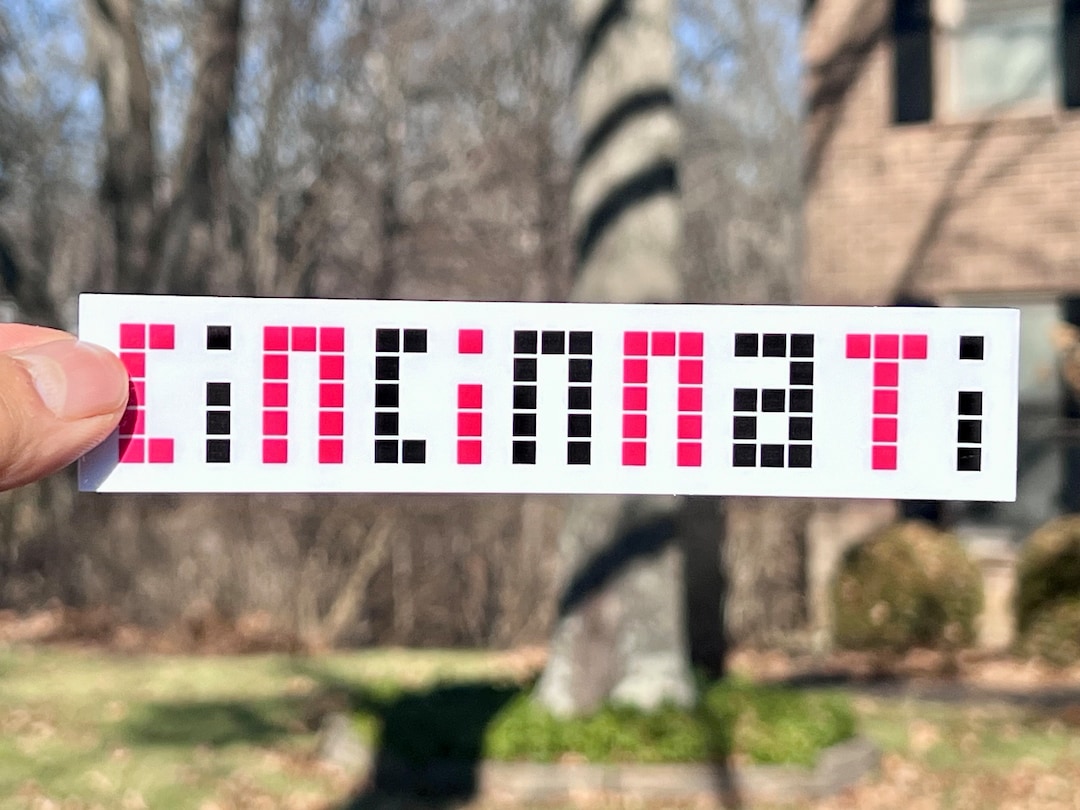 Cincinnati Sign Vinyl Sticker Red and Black- Cincinnati Reds City ...