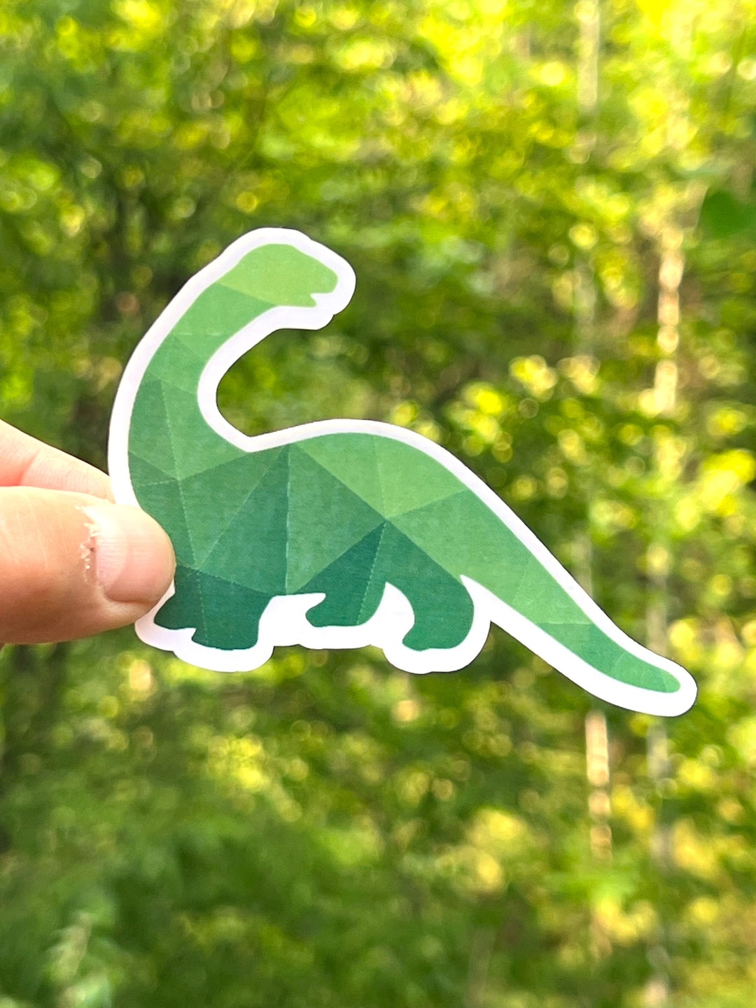 Dinosaur Vinyl Waterproof Stickers Green- Brontosaurus, T-rex ...
