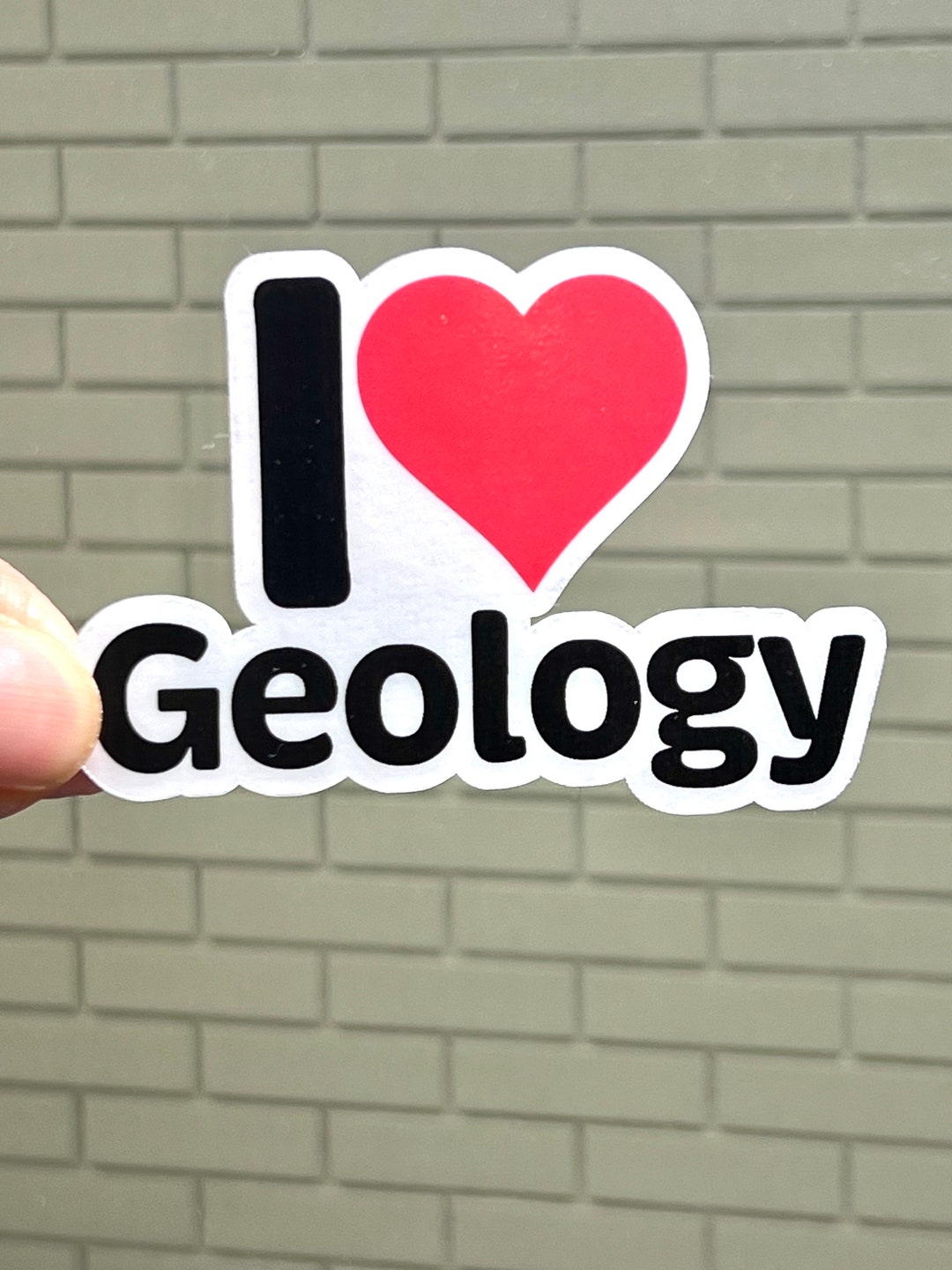 I Love Geology Sticker | I Heart Geology Vinyl Sticker | Water Bottle ...