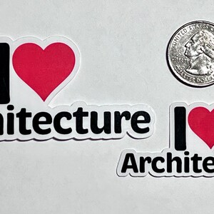 I Heart Architecture Vinyl Sticker: Architect Gift - Etsy