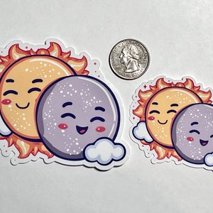Celestial Solar Eclipse Waterproof Vinyl Sticker for Lab Notebooks ...