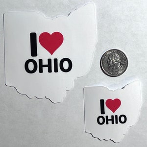 I Love Ohio Vinyl Sticker: Waterproof Sticker for Water Bottles - Etsy