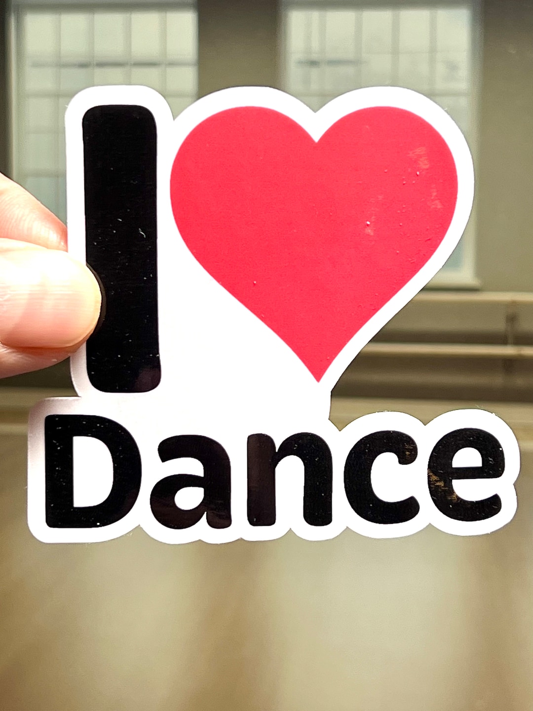 I Heart Dance Sticker: Waterproof Vinyl Sticker - Etsy