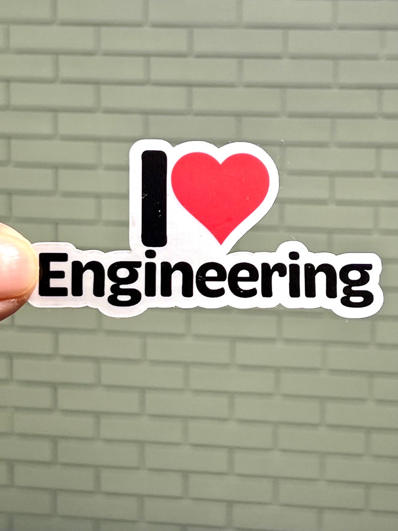 I Heart Engineering Vinyl Sticker: Water Bottle Stickers - Etsy