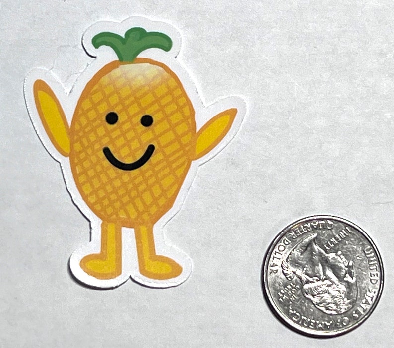 Mr. Pineapple Cute Pineapple Waterproof Vinyl Sticker. Fruit - Etsy