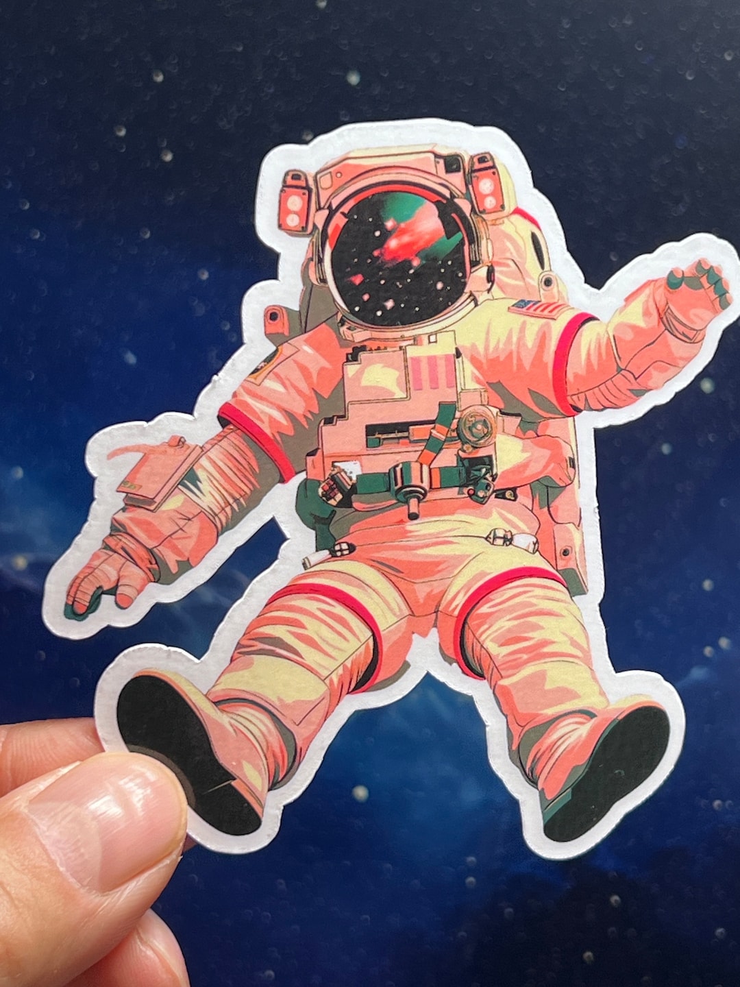 Astronaut Sticker | Astronaut Floating in Space Sticker | Space Theme ...