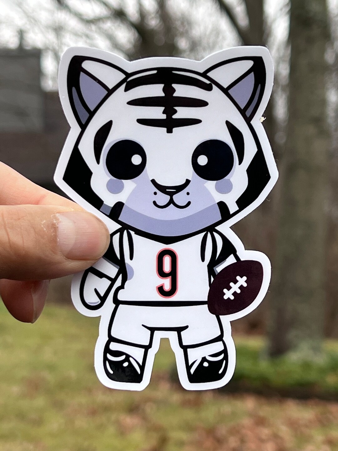 Cincinnati Bengals White Tiger Sticker With Bengals WHITE TIGER JERSEY ...