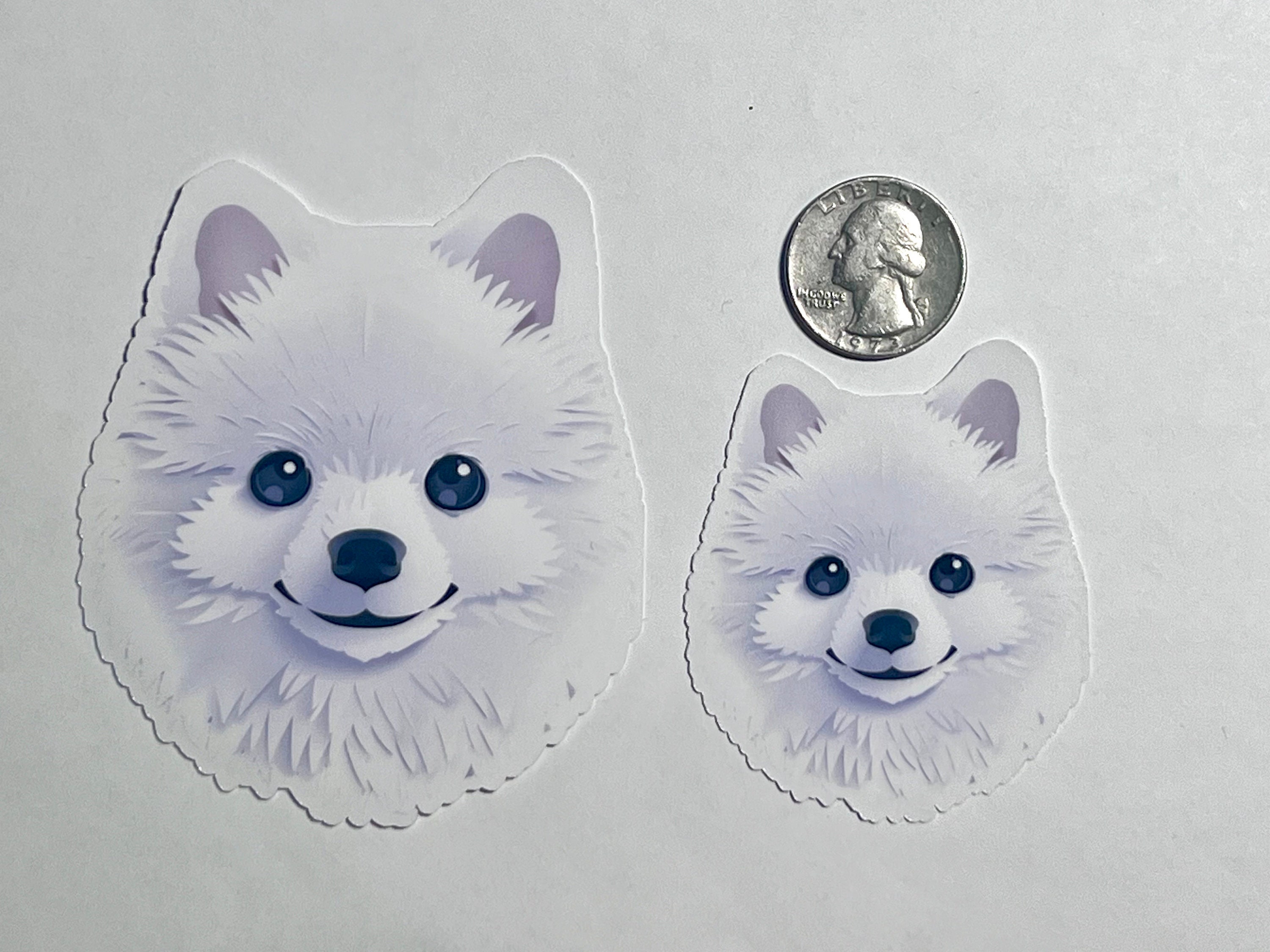 Pomeranian White Sticker Pomeranian Dog Breed Geometric Design Vinyl ...