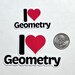 I Love Geometry Sticker I Heart Geometry Vinyl Sticker Water Bottle ...