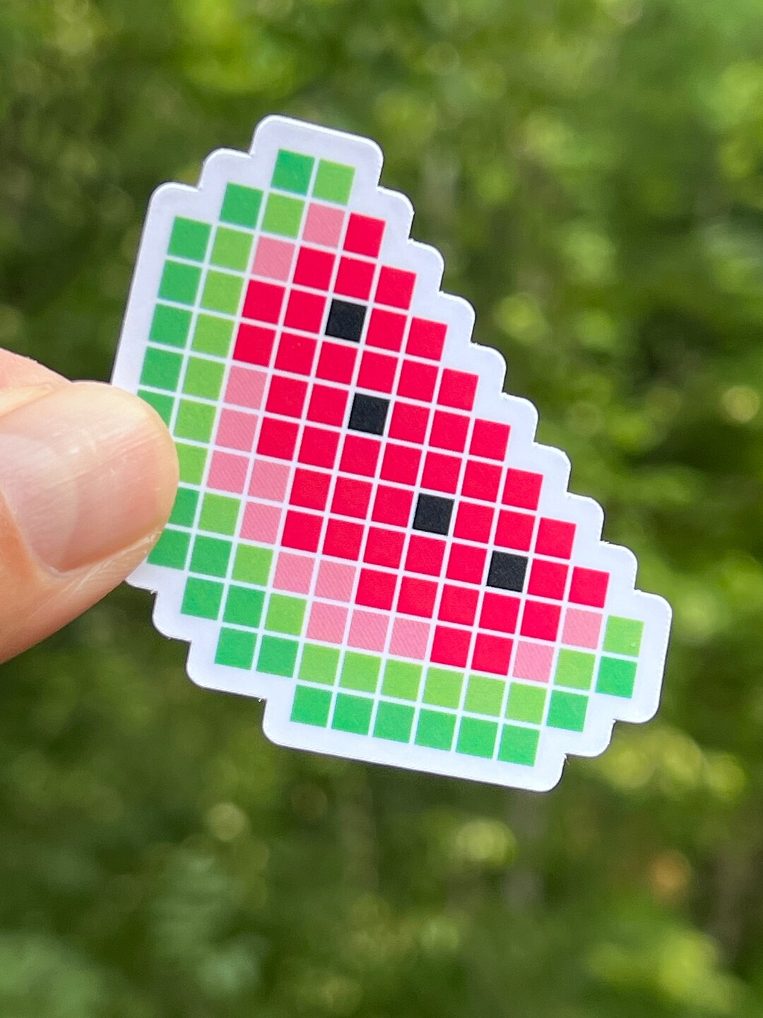 Pixel Watermelon Sticker | Pixel Art Watermelon Decal | 8-bit Art ...