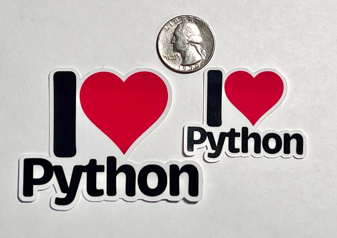 I Heart Python Vinyl Sticker: Learn to Code Gift - Etsy