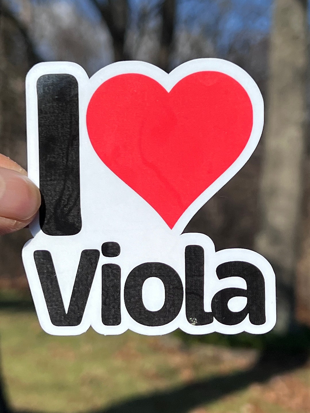 I Love Viola Sticker | I Heart Viola Vinyl Decal | Water Bottle Sticker ...