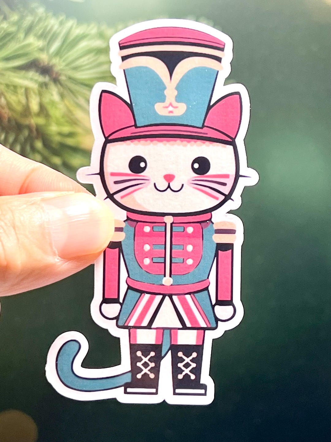 Nutcracker Cat Sticker Nutcracker Ballet Sticker Cat Dressed as Wooden ...