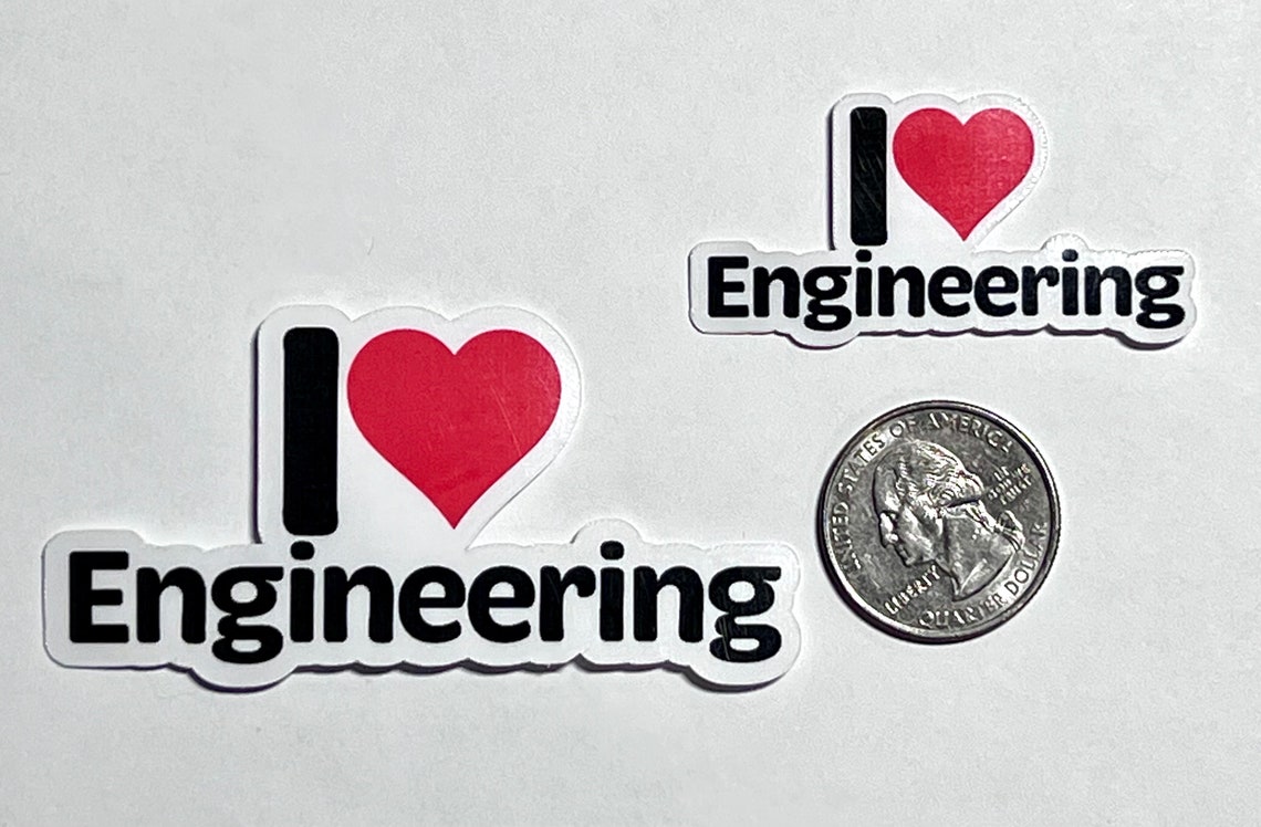 I Heart Engineering Vinyl Sticker: Water Bottle Stickers - Etsy