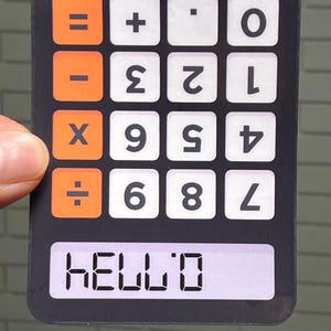 Upside Down Calculator Hello Sticker Math Humor 0.7734 for Water ...