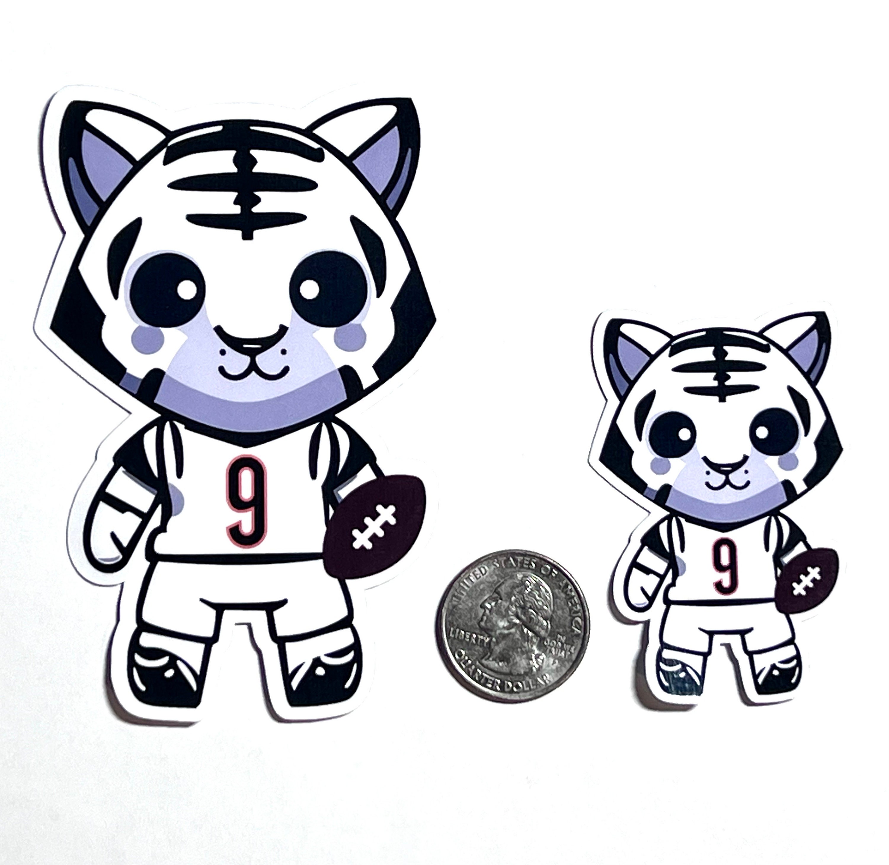 Cincinnati Bengals White Tiger Sticker With Bengals WHITE TIGER JERSEY ...
