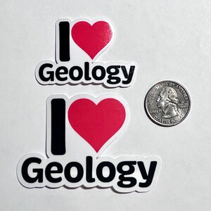 I Love Geology Sticker | I Heart Geology Vinyl Sticker | Water Bottle ...