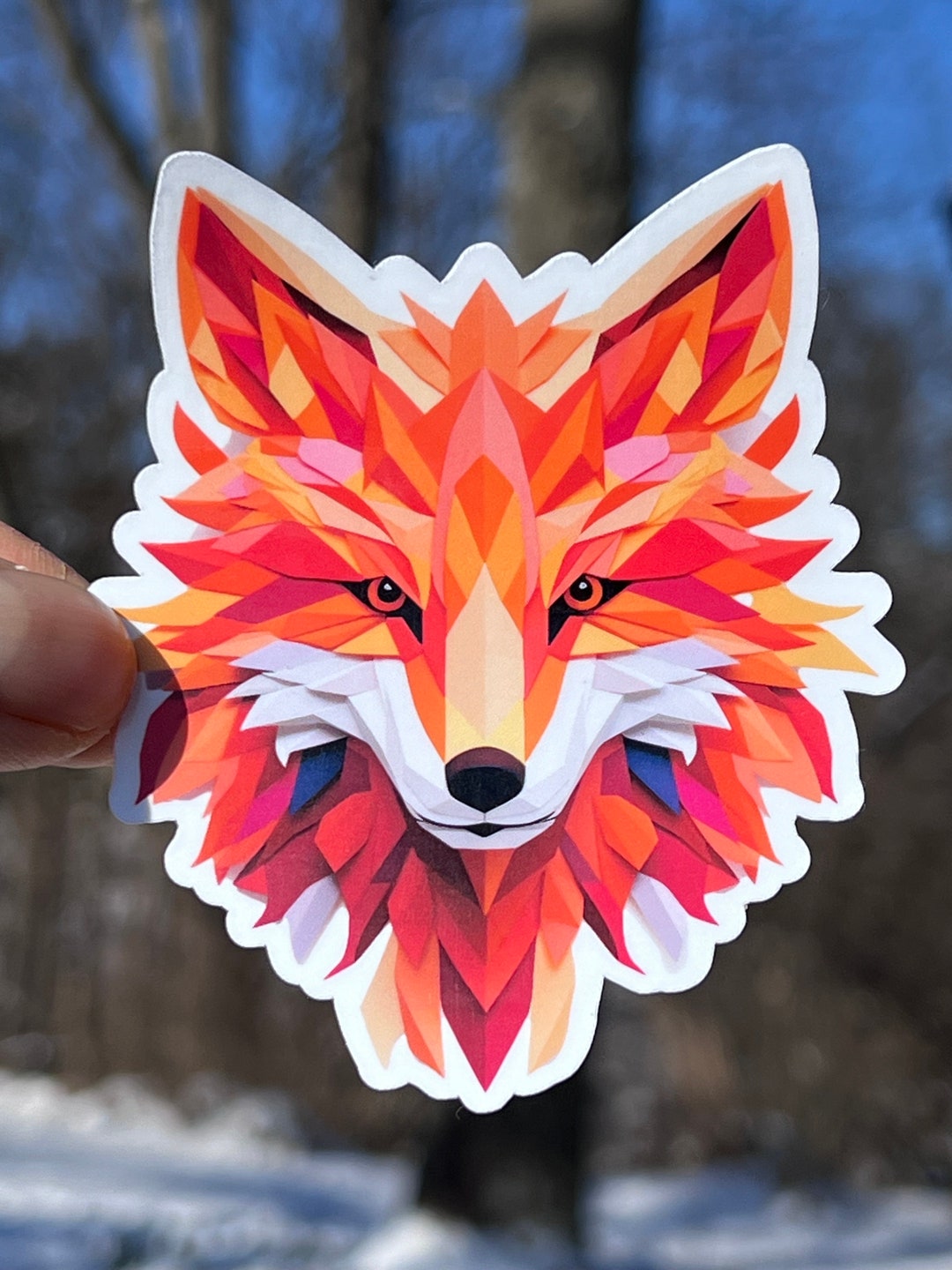 Fox Sticker | Fox Head Vinyl Sticker | Nature Lover Gift | Fox Lover ...