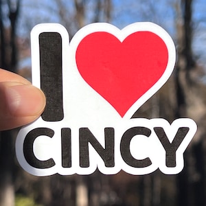 I Love Cincy Sticker | I Heart Cincy Vinyl Sticker | Show Cincinnati ...