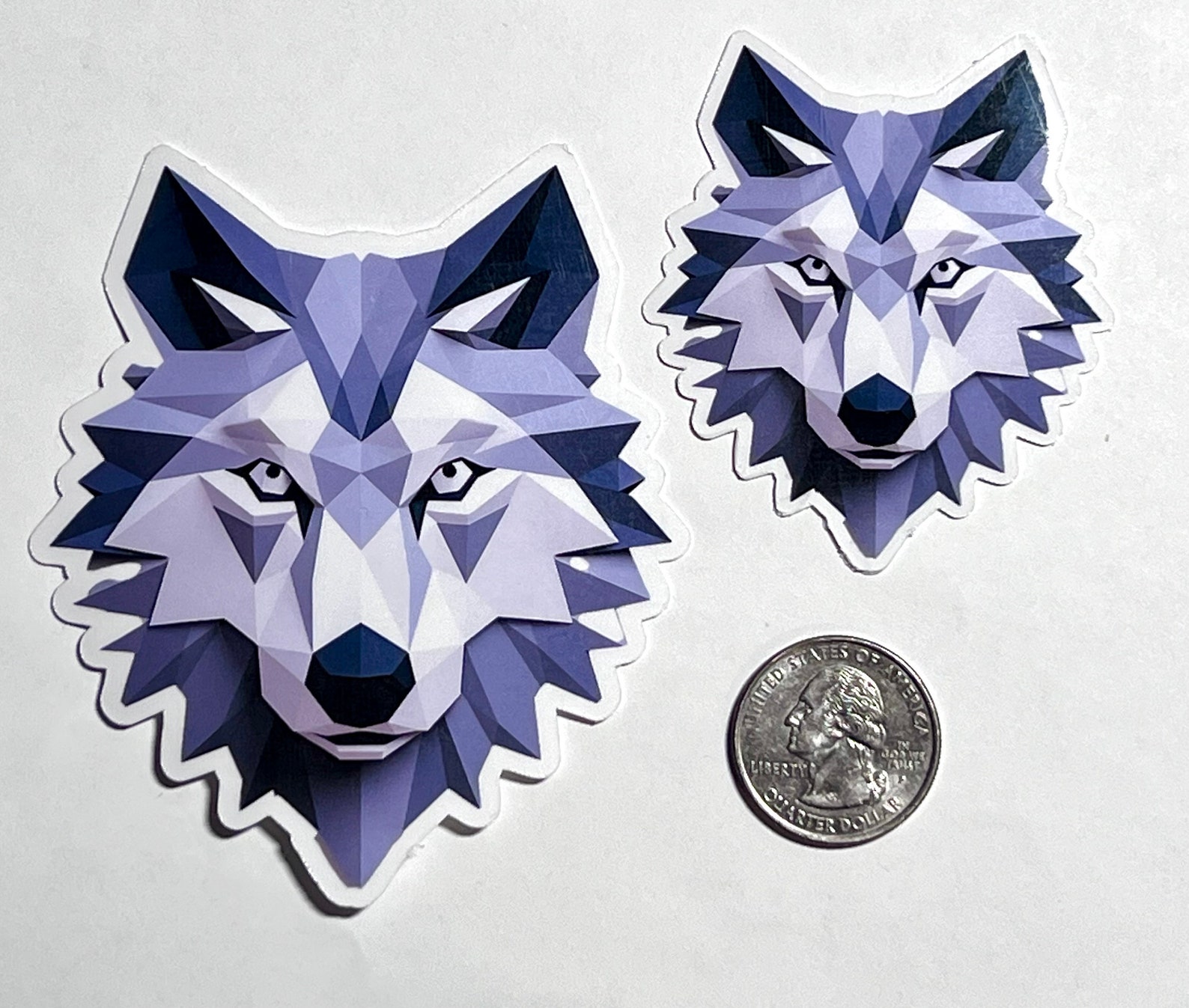 Geometric Wolf Head Sticker: Laminated Vinyl Sticker - Etsy