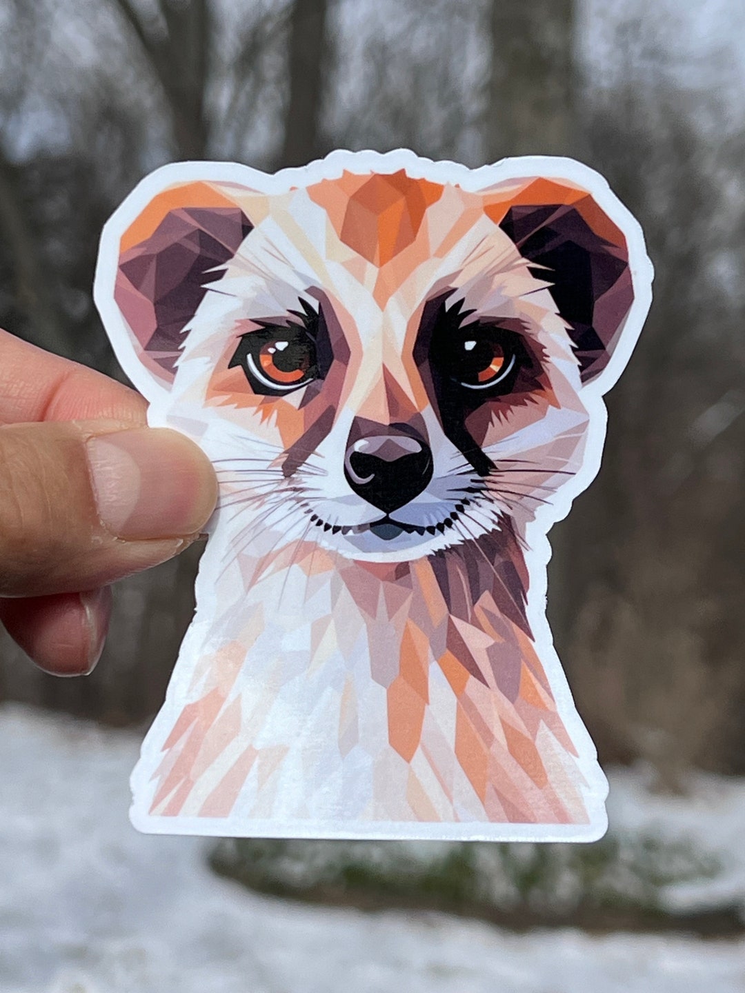 Stylized Meerkat Head Sticker: Waterproof Vinyl Sticker - Etsy