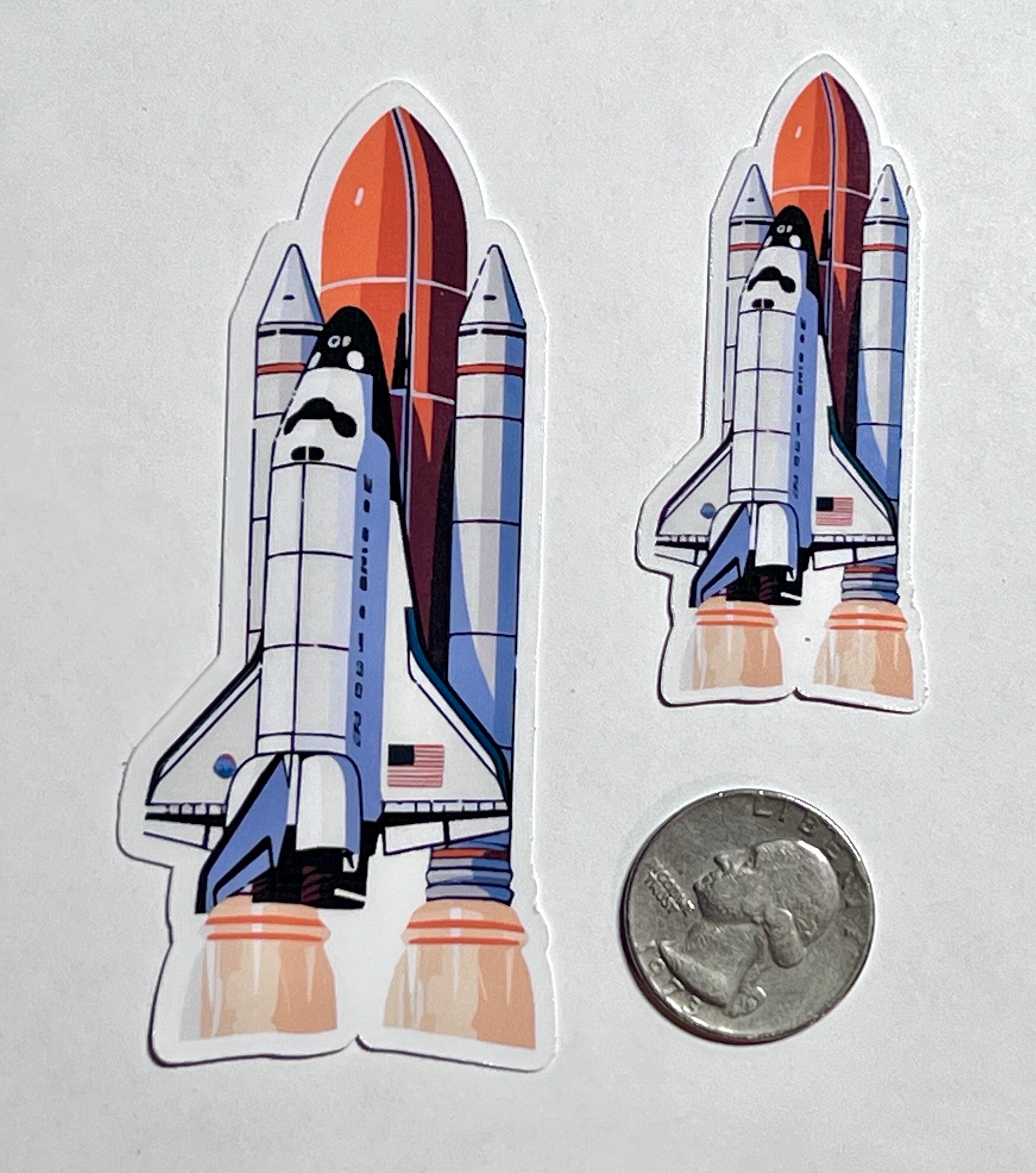 Space Shuttle Sticker Space Shuttle Launch Sticker Space Theme Retro ...