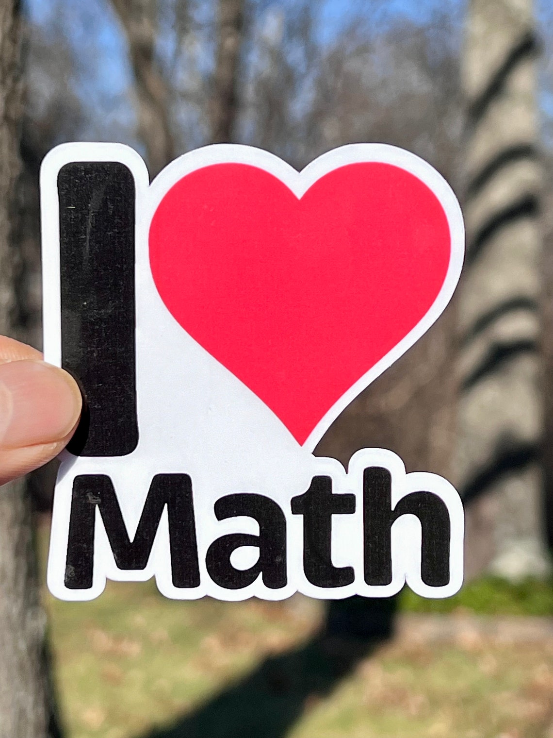 I Heart Math Sticker: Laminated Vinyl Sticker for Water Bottle - Etsy ...