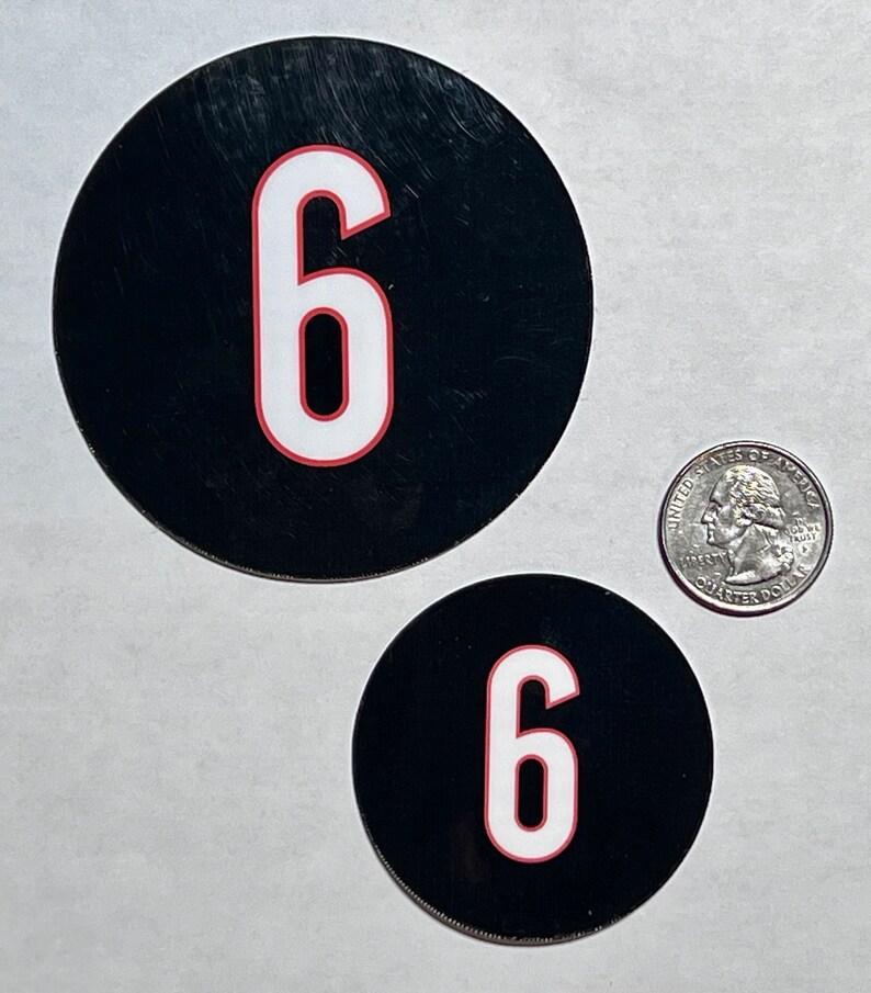 Number 6 Jake Browning Sticker BLACK Jake Browning 6 Uniform Cincinnati ...