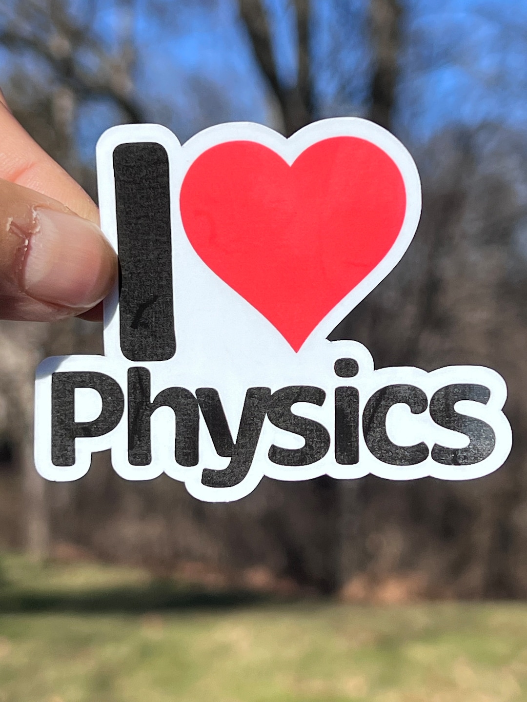I Heart Physics Sticker: Laminated Vinyl Sticker - Etsy