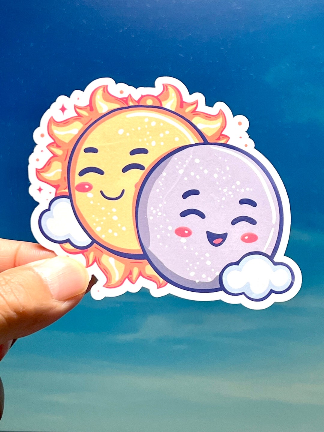 Celestial Solar Eclipse Waterproof Vinyl Sticker for Lab Notebooks ...