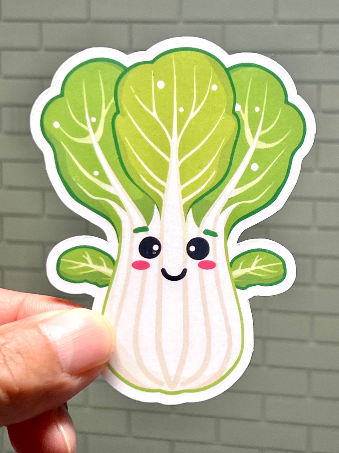 Cute Bok Choy Sticker | Chinese Vegetable Kawaii Design | Fun Kids ...