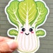 Cute Bok Choy Sticker Chinese Vegetable Kawaii Design Fun Kids Sticker ...