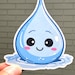 Cute Water Drop Sticker | Splashing Raindrop Kawaii Design | Fun Kids ...